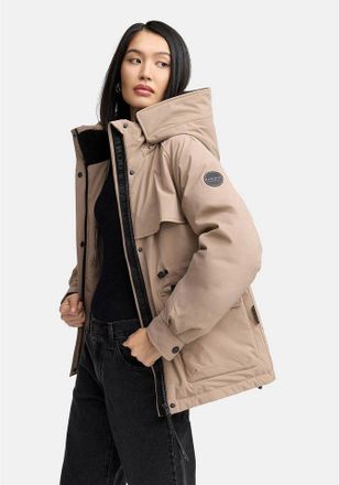 Marikoo Winterjacke Shigaraa mit abnehmbarer Kapuze und Gummizug an der Taille