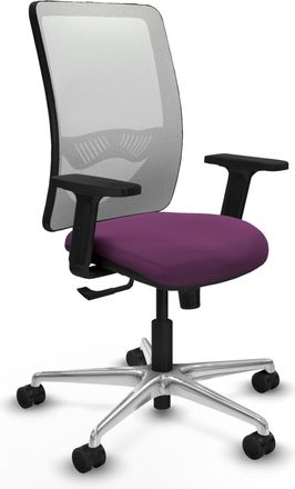 Piqueras y Crespo Moderner B&uuml;rostuhl Zulema mit 2D-Armlehnen, h&ouml;henverstellbare Lendenwirbelst&uuml;tze, ausgestattet mit 3 Positionen und Schneideschaum, mit 65 mm Nylon-Ro