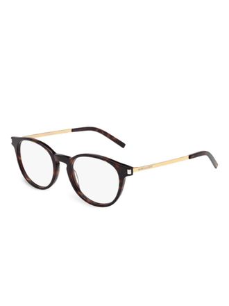 Saint Laurent Eyewear lunettes de vue à monture ronde - Marron
