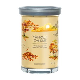 Yankee Candle Company Signature Duftkerze | gro&szlig;e Tumbler-Kerze mit langer Brenndauer Autumn Sunset | Soja-Wachs-Mix | Perfekte Geschenke f&uuml;r Frauen