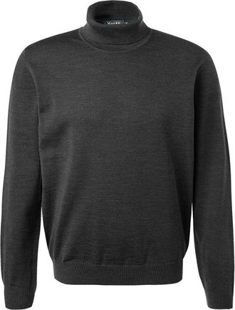 Maerz MAERZ Muenchen Herren Rollkragenpullover grau Merinowolle unifarben