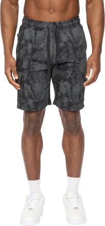 Crosshatch Bardon Cargo-Shorts f&uuml;r Herren (Schwarz Tarnmuster)