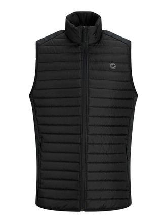Jack & Jones JACK&JONES PLUS Mens JJEMULTI Bodywarmer Collar PS, Black, 2XL, Schwarz, XXL Gro&szlig;e Gr&ouml;&szlig;en