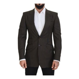 Dolce & Gabbana Homme, Vestes, Multicolore, Taille: M Peak Lapel Blazer en Laine