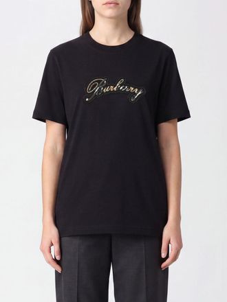 Burberry T-shirt en coton avec logo contrastant
