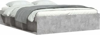 vidaXL Cadre de lit sans matelas gris béton 140x200 cm Vidaxl