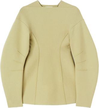 Jil Sander Pullover mit Paspeln - Gr&uuml;n