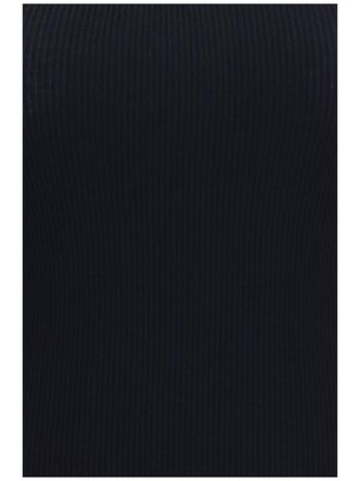 Max Mara Womens Tank Top Ribbed Jersey Black Viscose T-Shirts & Jerseys