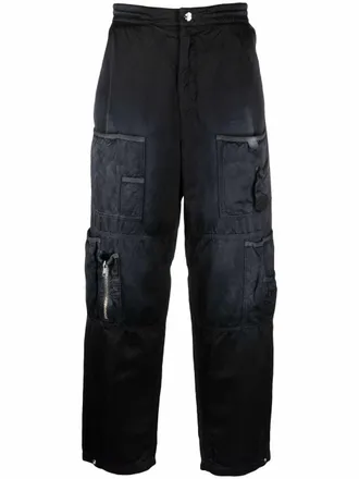Diesel pantalon ample &agrave; design multi-poches - Noir
