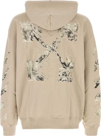 Off-white Mens Sand Cotton Sweatshirt String Exterior: Felpe Sweater