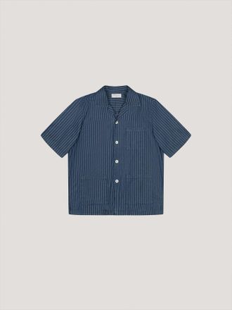 Circolo 1901 Striped Chambray Shirt Indaco 9010 / M