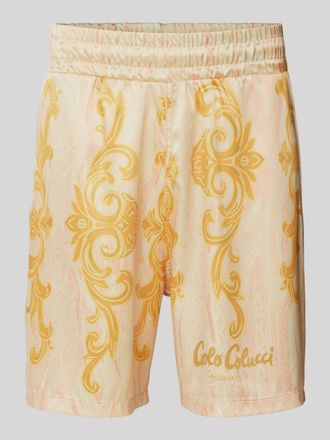 Carlo Colucci Regular Fit Sweatshorts mit Allover-Muster