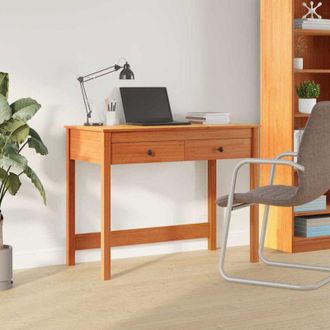 vidaXL vidaXL Bureau avec tiroir Max Marron 100 x 50 x 78 cm Pin massif