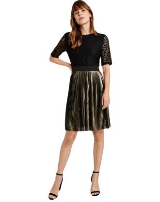 Taifun Damen 481053-16805 Kleid, per Pack Schwarz (Black 1100), Small (Herstellergröße: S)