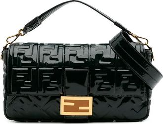 Fendi grand sac à bandoulière Zucca Baguette (2010-2025) - Vert