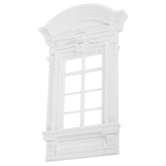 Cabilock Europäisches Fenstermodell Dollhouse DIY -Teile Miniatur -Wohnungsdekorationsfenster DIY Fairy House Fenster Simulationsfenster für Puppenhaus DIY win