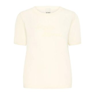 Ichi Ichi - Tricot &agrave; col rond - Femme - Pulls - Beige - Taille: 42 FR