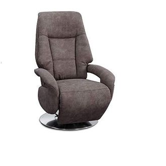 Cavadore Edinburgh Fauteuil Relax, Fonction Relaxation À Réglage Manuel, 74 x 114 x 77 cm, Aspect Cuir, Gris