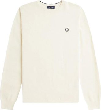 Fred Perry Homme, Pulls, Beige, Taille: S Pull en maille piqu&eacute;e