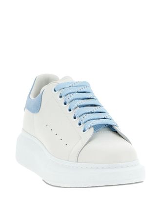 Alexander McQueen Womens Oversize Sneakers White Calf Leather Trainers