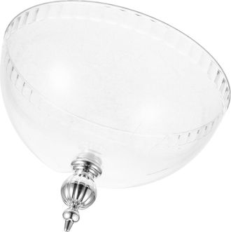 Valiclud Transparente Kuchenhaube aus Hitzebest&auml;ndigem Kunststoff 17,3cm mit Griff Speisenw&auml;rmer Tortenst&auml;nder Abdeckung f&uuml;r Kuchen K&auml;se und Buffet Wiederverwe