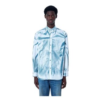 Jean Paul Gaultier Homme, Chemises, Bleu, Taille: 2XL Chemise boutonn&eacute;e &agrave; imprim&eacute; abstrait