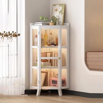 Generic Vitrinenschrank Küchenschrank,vitrinenschränke,Glasvitrine Stehend,Sammlerstücke,Curio Vitrine,Modern Glas Holz Vitrine,Eckvitrine,Aufbewahrungsschrän