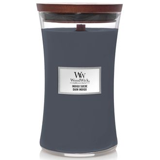 Woodwick Millefiori WoodWick Kerzen, Indigo Suede, Gro&szlig;, 275
