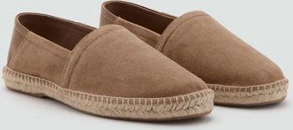 Mango Espadrille en cuir lisse sable - Homme - 39 - MANGO MAN