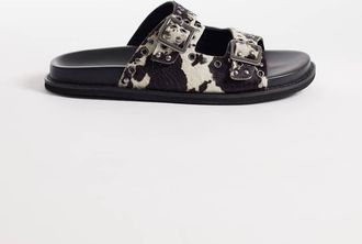 WALK LONDON Walk London - Dolly - Sandales &agrave; imprim&eacute; vache-Multicolore