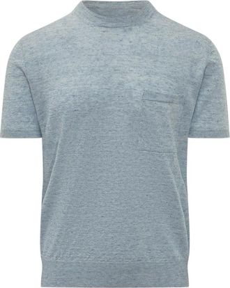 Amaranto Amar&aacute;nto, Homme, Tops, Bleu, Taille: S T-shirt en maille &agrave; manches courtes