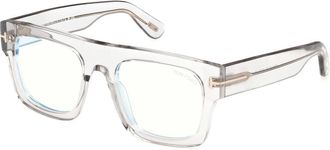 Tom Ford Homme, Accessoires, Gris, Taille: 53 MM Fausto Eyeglasses