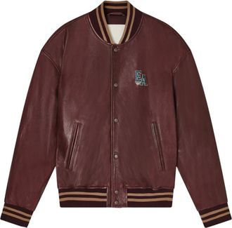 Emporio Armani Homme, Vestes, Rouge, Taille: M Blouson en Agneau