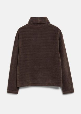 s.Oliver Sweatshirt Sweatshirt Flie&szlig;endes Sweatshirt aus Cord-Jersey