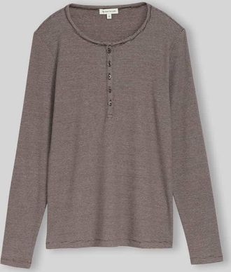 Tom Tailor Regular Fit Langarmshirt aus Baumwoll-Mix