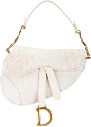 Dior Sac bandouli&egrave;re Pre-owned Saddle - Femme - Pre-owned - Blanc - Taille: ONE Size