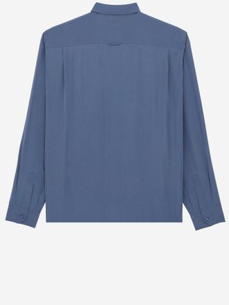 Saint Laurent Mens Shirt Navy Viscose