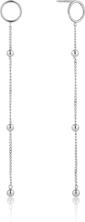 Ania Haie Damen Ohrh&auml;nger MODERN MINIMALISM Beaded Drop aus 925 Sterling Silber, besetzt mit drei silbernen Kugeln, L&auml;nge: 8cm, inkl. Geschenkverpackung