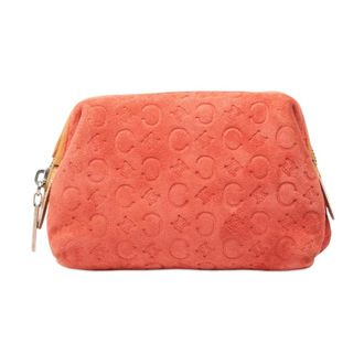 Celine Pre-owned Vintage Suede Monogrammed Pouch - - Pre-owned - Damen - Orange - ONE SIZE