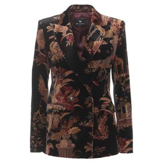 Etro Doppelreihiger Samtblazer - - Jackets - Damen - Schwarzk - M