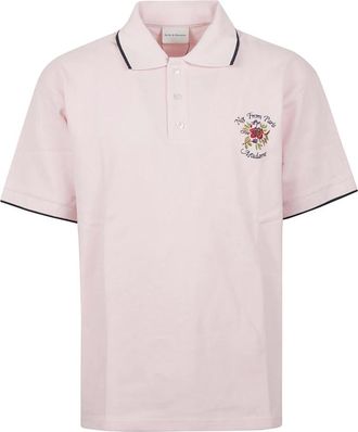 Dr&ocirc;le de Monsieur Homme, Tops, Rose, Taille: S Polo Piqu&eacute; Slogan Rose
