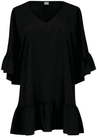Rosa Faia Strandkleid Akalani kurz, weich, Oversize Kleid, Cover-Up, V-Ausschnitt, luftig, feminin