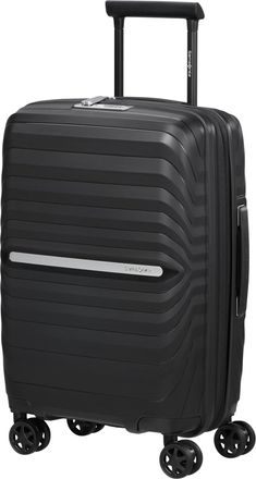 Samsonite Neo Flux - Spinner S Slim, Erweiterbarer Handgepäck, 55 cm, 39/45 L, Schwarz (Black)