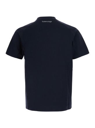 Balenciaga Mens Crew Neck T-Shirt Black T-Shirts And Polos