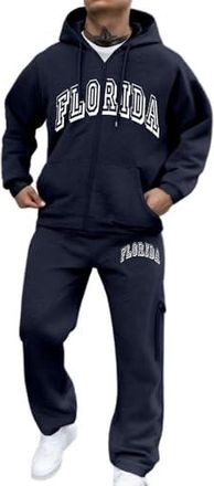 Generic Ensemble Jogging Homme D&eacute;tente Sport Survetement Large &Eacute;lastique Survette 2 Pi&egrave;ces Manches Longues Sweat &Agrave; Capuche et Pantalon Gym &Eacute;l&eacute;gant Sportswear 