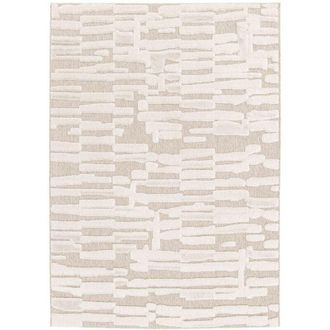 BOBOCHIC Bobochic - Tapis poil ras lennon motif abstrait 160x230 Beige