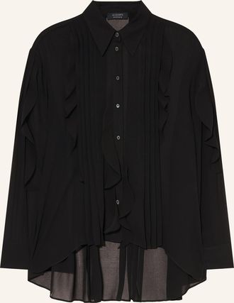 AllSaints Allsaints Hemdbluse Minna Mit Plissees Und Volants schwarz
