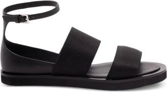 Max Mara Femme, Chaussures, Noir, Taille: 38 1/2 EU Sandales Plates