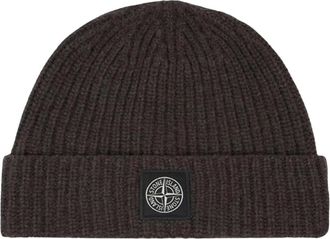 Stone Island Rippstrick-M&uuml;tze - - Accessories - Herren - Braun - ONE SIZE