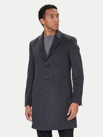 HUGO BOSS Wollmantel Hyde 50549187 Grau Slim Fit
